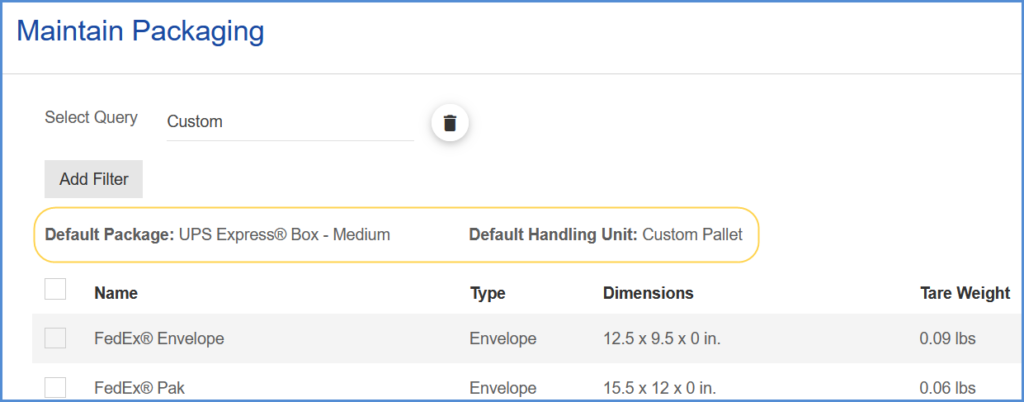Packaging Overview – Aptean Ship